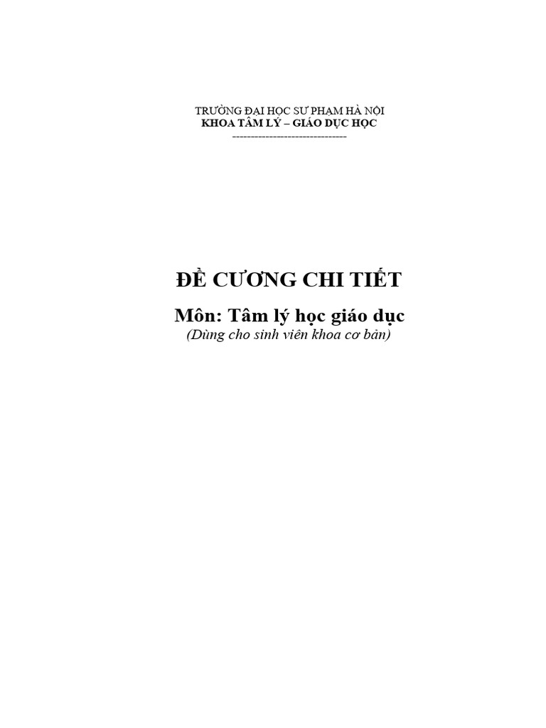de-cuong-chi-tiet-tam-ly-hoc-giao-duc-dai-hoc-su-pham-ha-noi-73593 | PDF