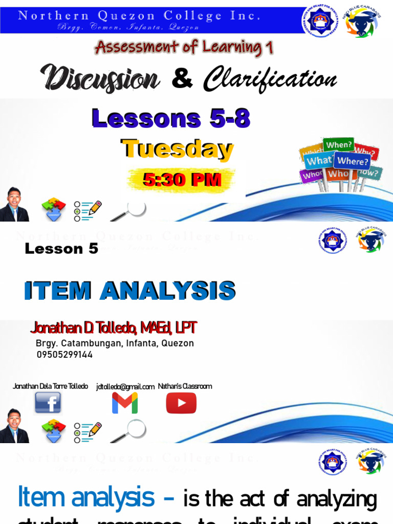 Item Analysis and Test Validation Guide | PDF | Learning | Evaluation ...