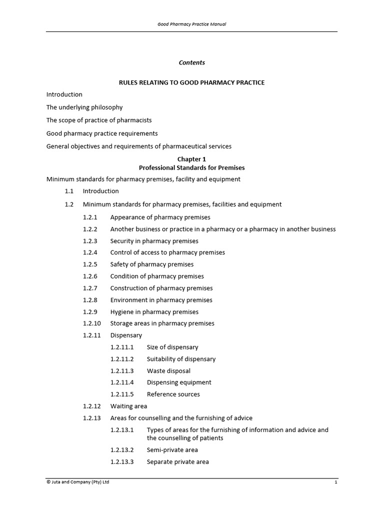Good Pharmacy Practice Guidelines | PDF | Pharmacy | Medical Prescription
