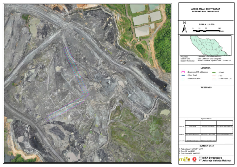 Akses Jalan CG Pit Barat - Periode Mei 2025 | PDF | Cartography ...