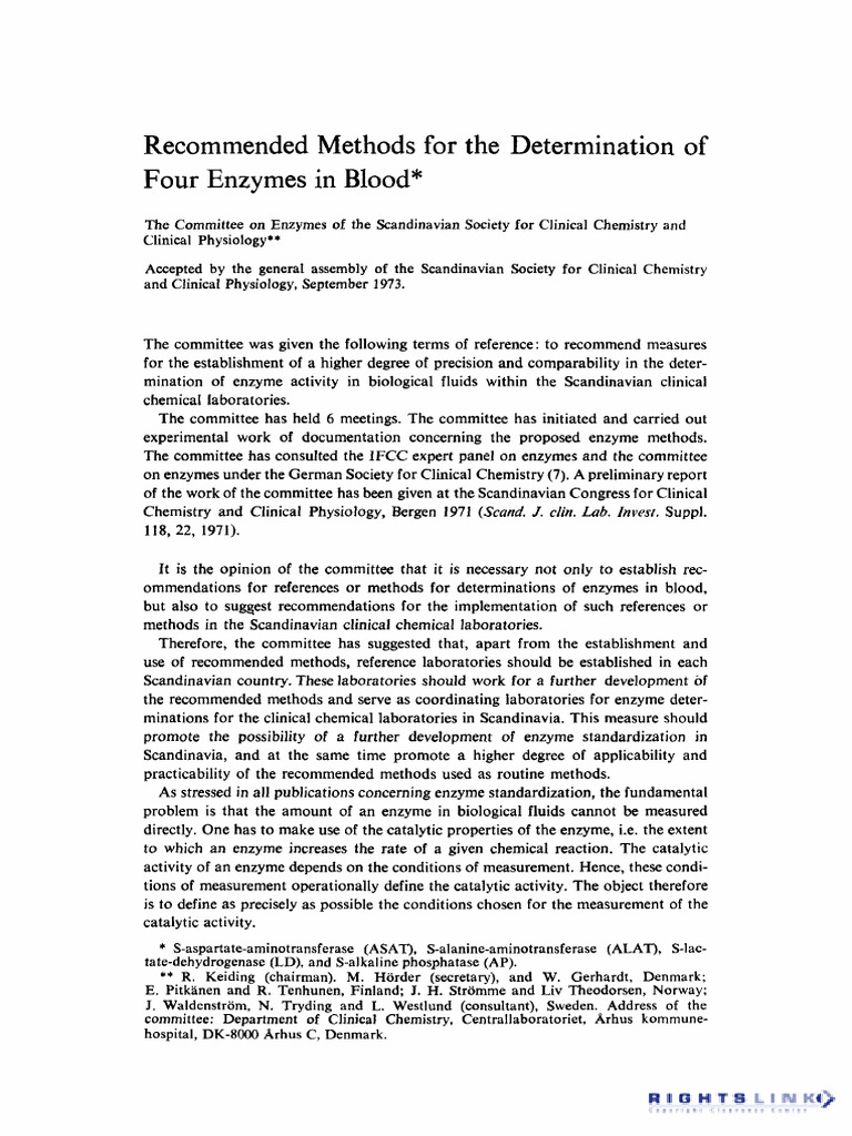 Keiding 1974 | PDF | Biochemistry | Chemistry