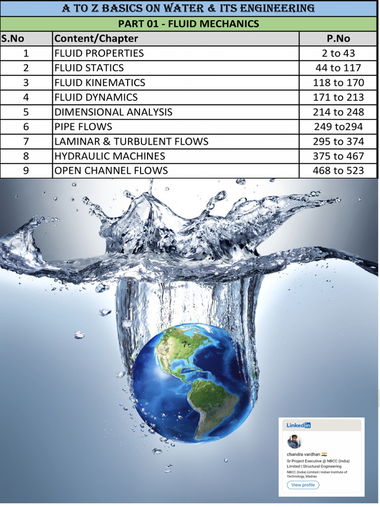Water & Its Engineering Part 1 | PDF | Laminar Flow | Applied And ...