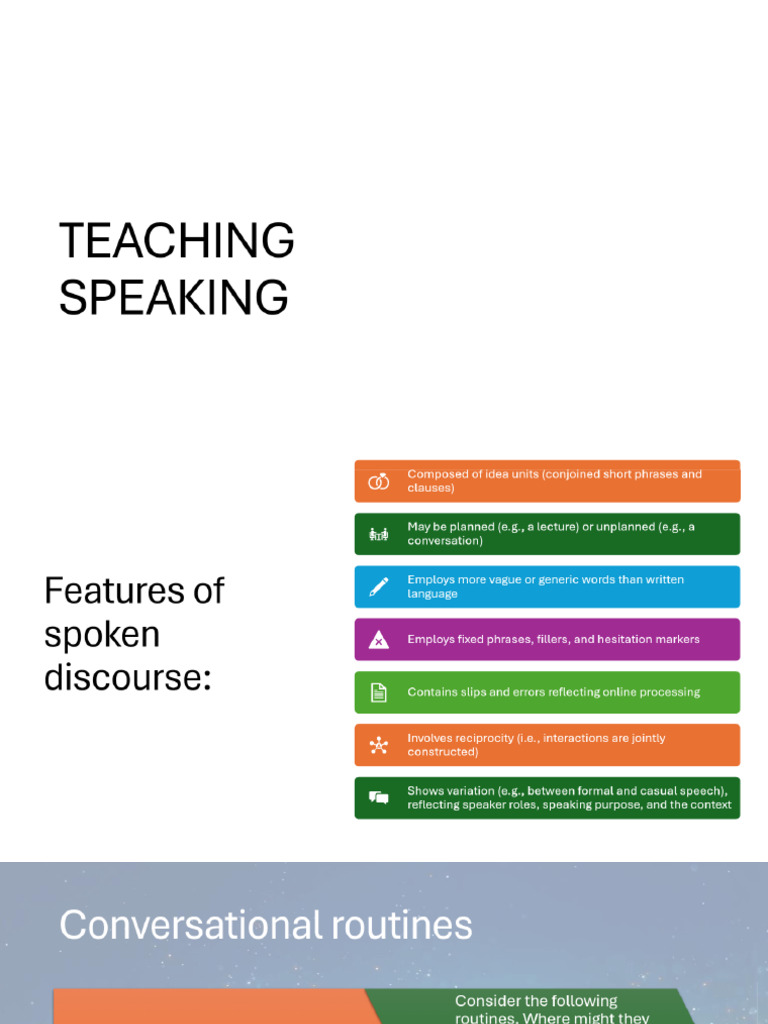 Teaching Speaking | PDF