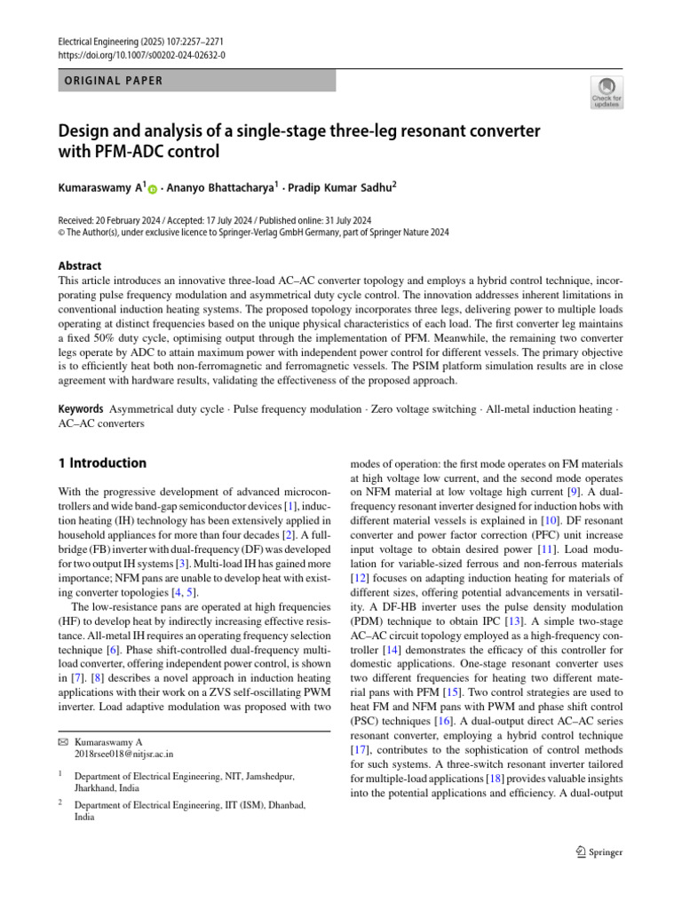Three-Leg Resonant Converter Design | PDF | Power Inverter | Rectifier