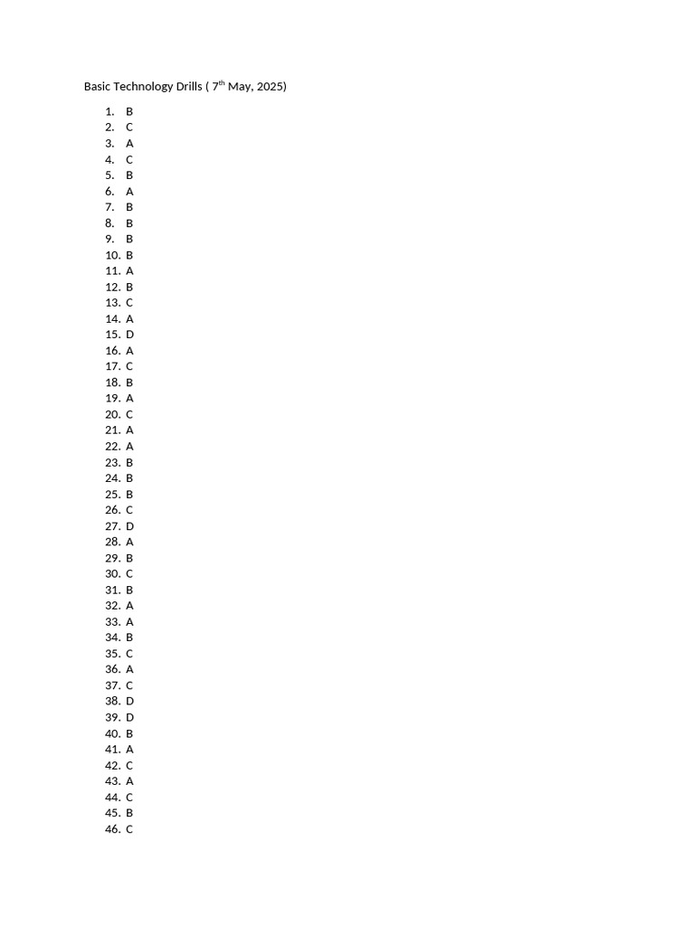 Basic Technology Drills Pdf