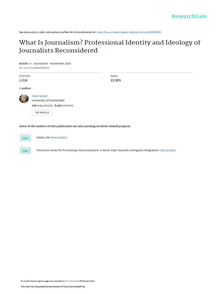 04. What is Journalism_ Professional Identity and Ideology of ...