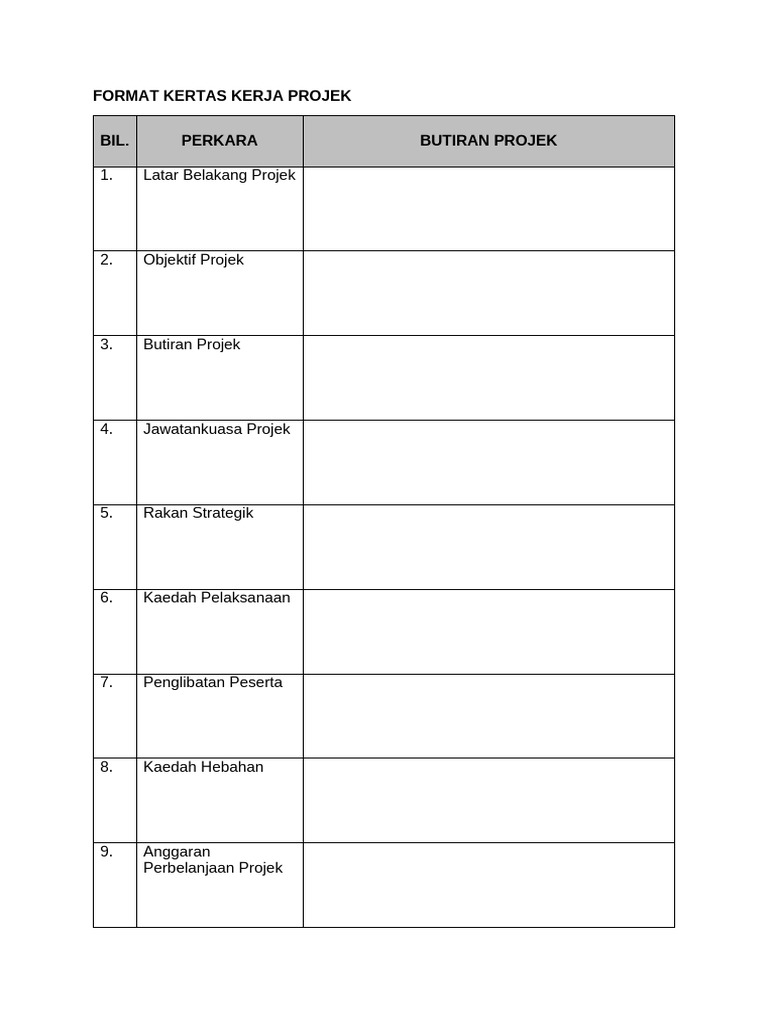 Format Kertas Kerja Projek Mychampion | PDF