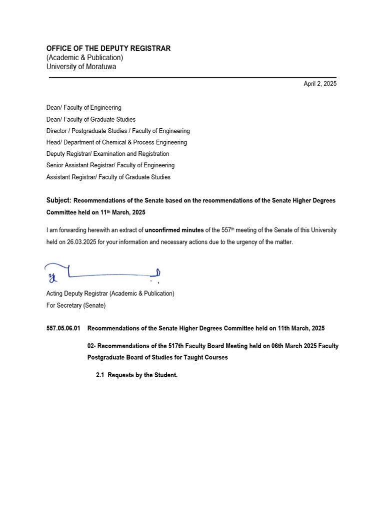 Unconfirmed Minutes - Mr. W.C.L. Pieris and Ms. G.P.a. Perera | PDF ...