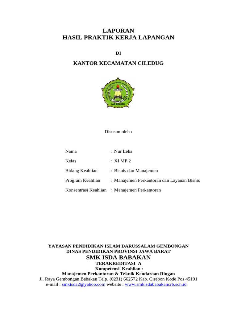 (Laporan Full Nurleha MP2) (1) (1) Revisi Ok | PDF