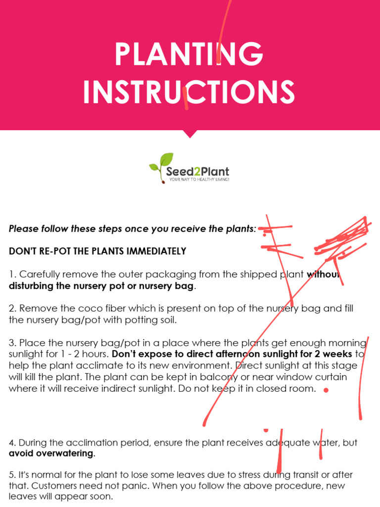 Planting Instructions | PDF