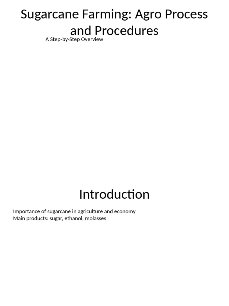 Sugarcane Agro Process | PDF