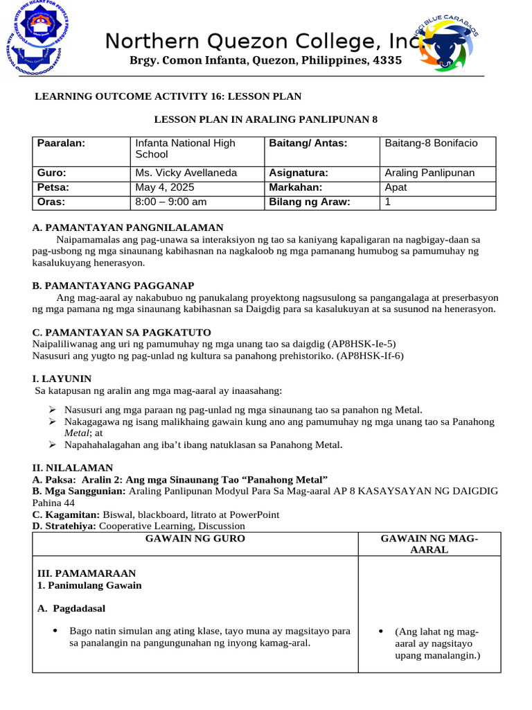 Lesson Plan | PDF