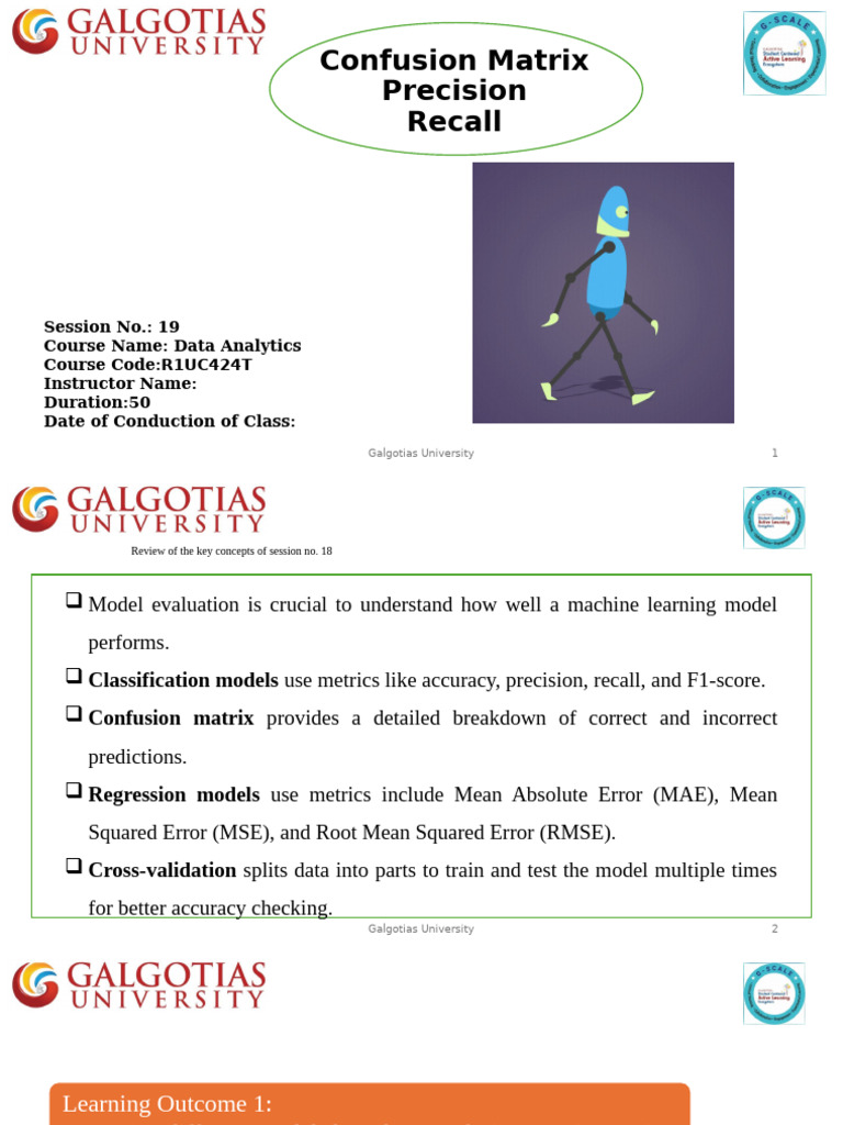 19 - PPT - Confusion Matrix, Precision, Recall | PDF | Sensitivity And Specificity | Applied ...