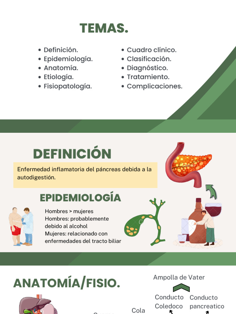 Pancreatitis aguda y crónica | PDF | Páncreas | Gastroenterología