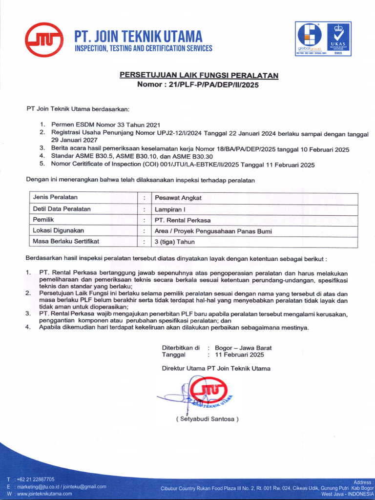 Persetujuan Laik Fungsi - TMC | PDF