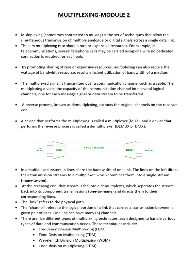 Datacommunication 2module-1 | PDF | Wavelength Division Multiplexing ...