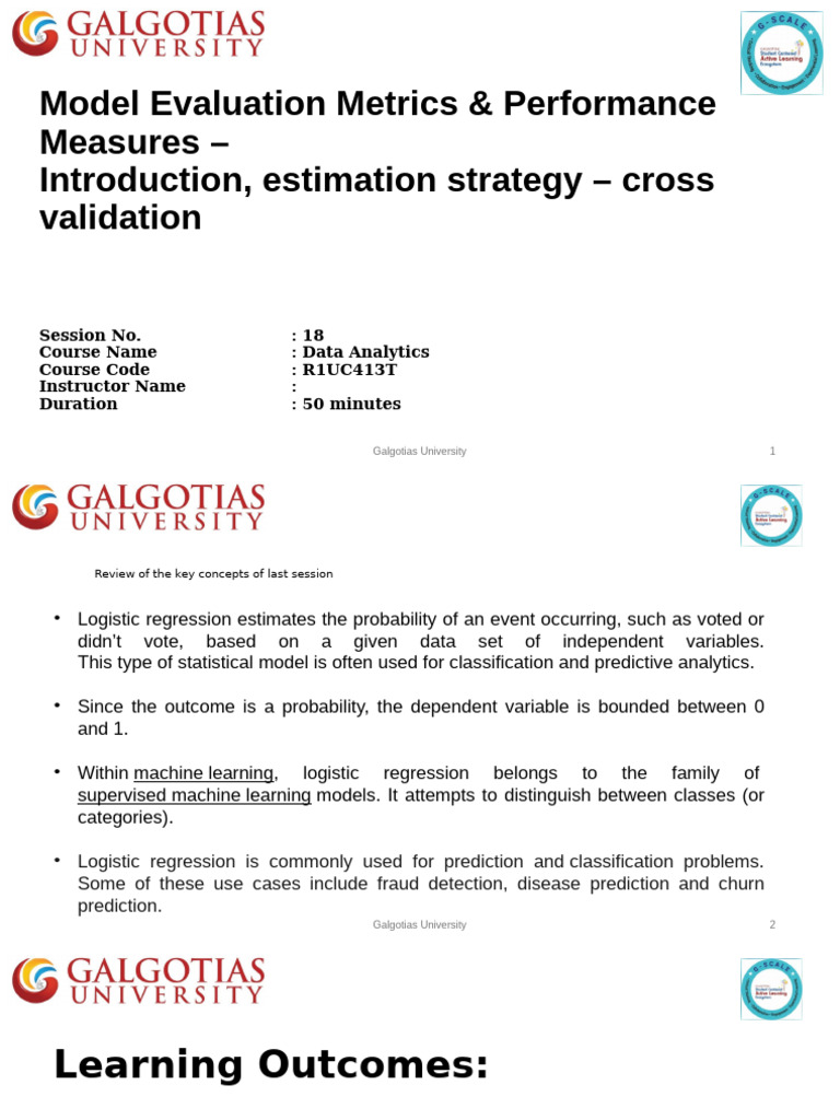 Model Evaluation Metrics & Cross-Validation | PDF | Cross Validation (Statistics) | Mean Squared ...