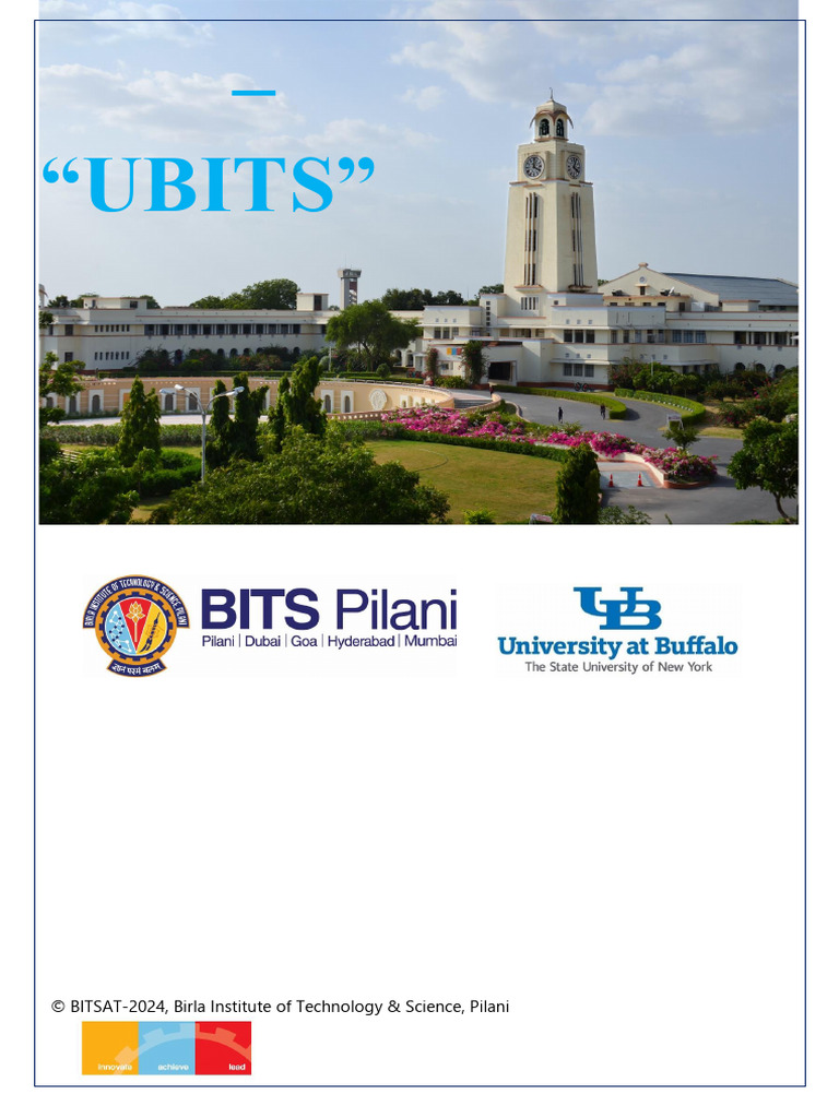Brochure BITS-ub Admissions Details | PDF | Cost Of Living | Test Of ...
