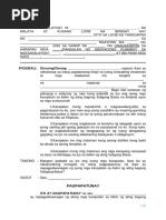 Sample Format of Affidavit (Tagalog) | PDF