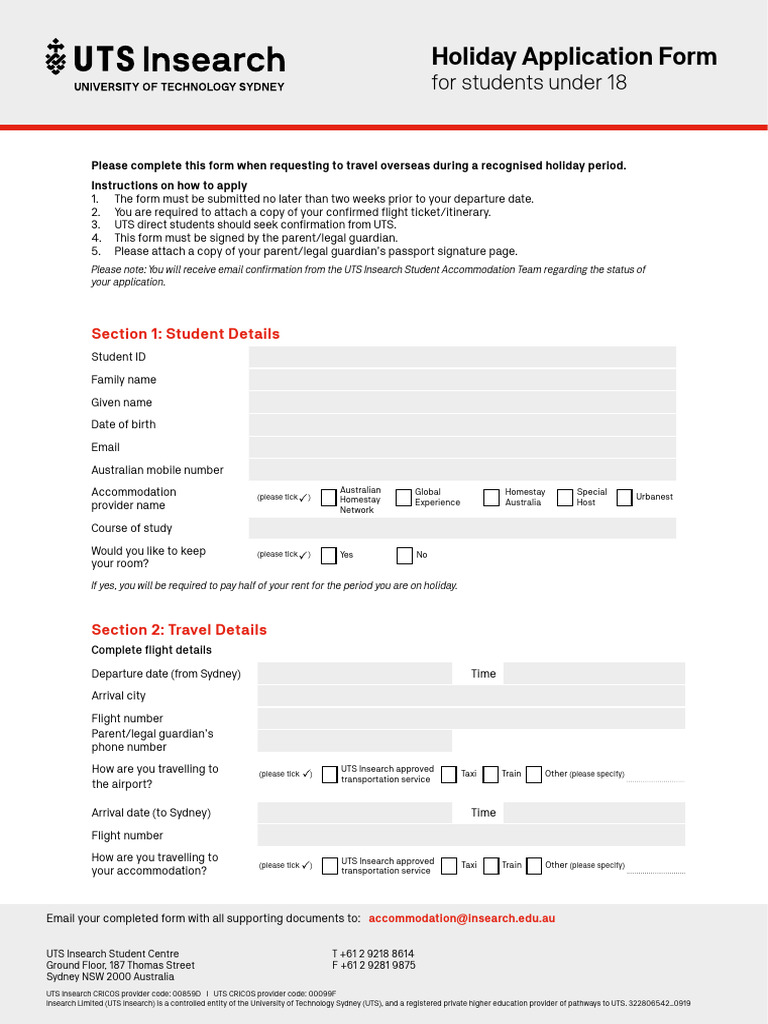 Homestay-holiday-application-form-(2) (1) | PDF | Government And Personhood