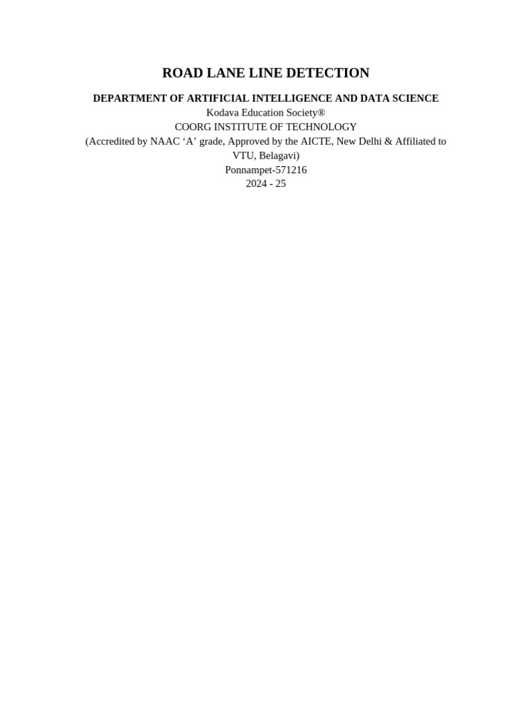 Real-Time Road Lane Detection System | PDF | Computer Vision | Computing