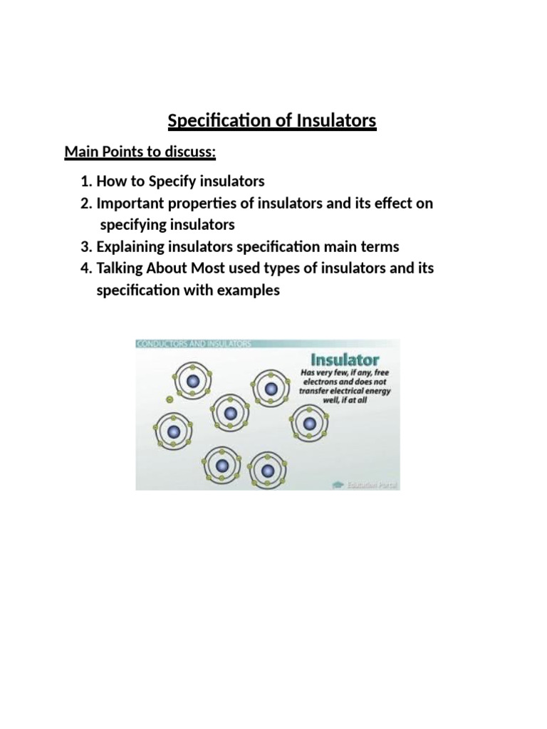Specification of Insulators | PDF | Insulator (Electricity) | Electric Power Transmission