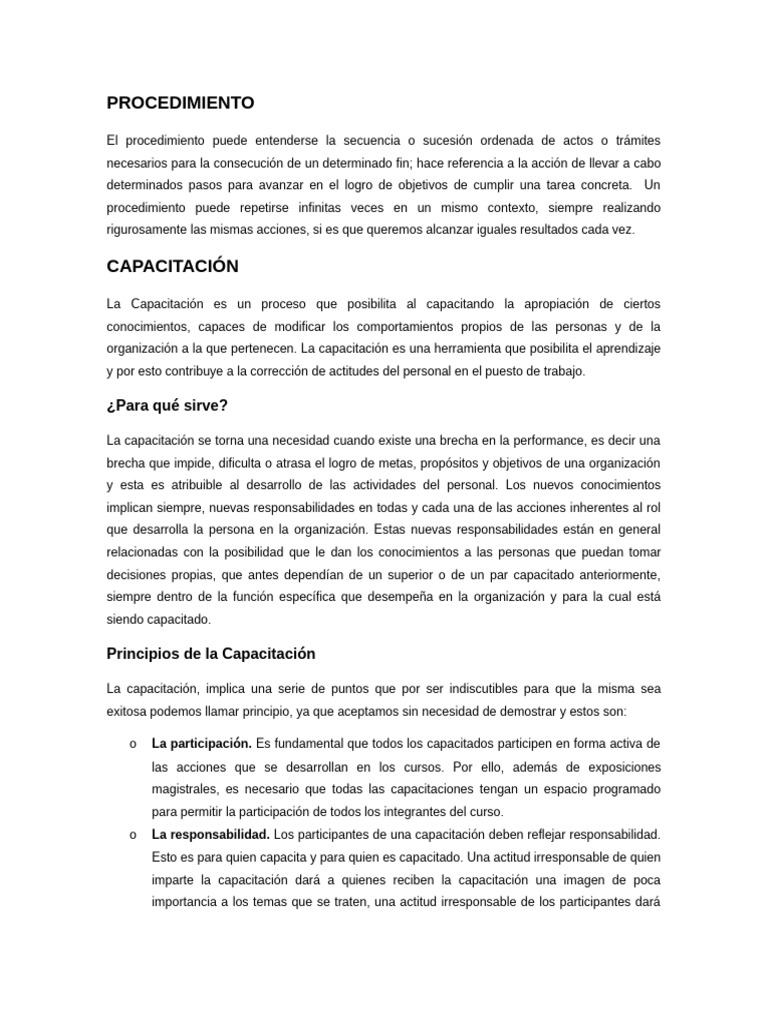 PROCEDIMIENTO | PDF | Calidad (comercial)