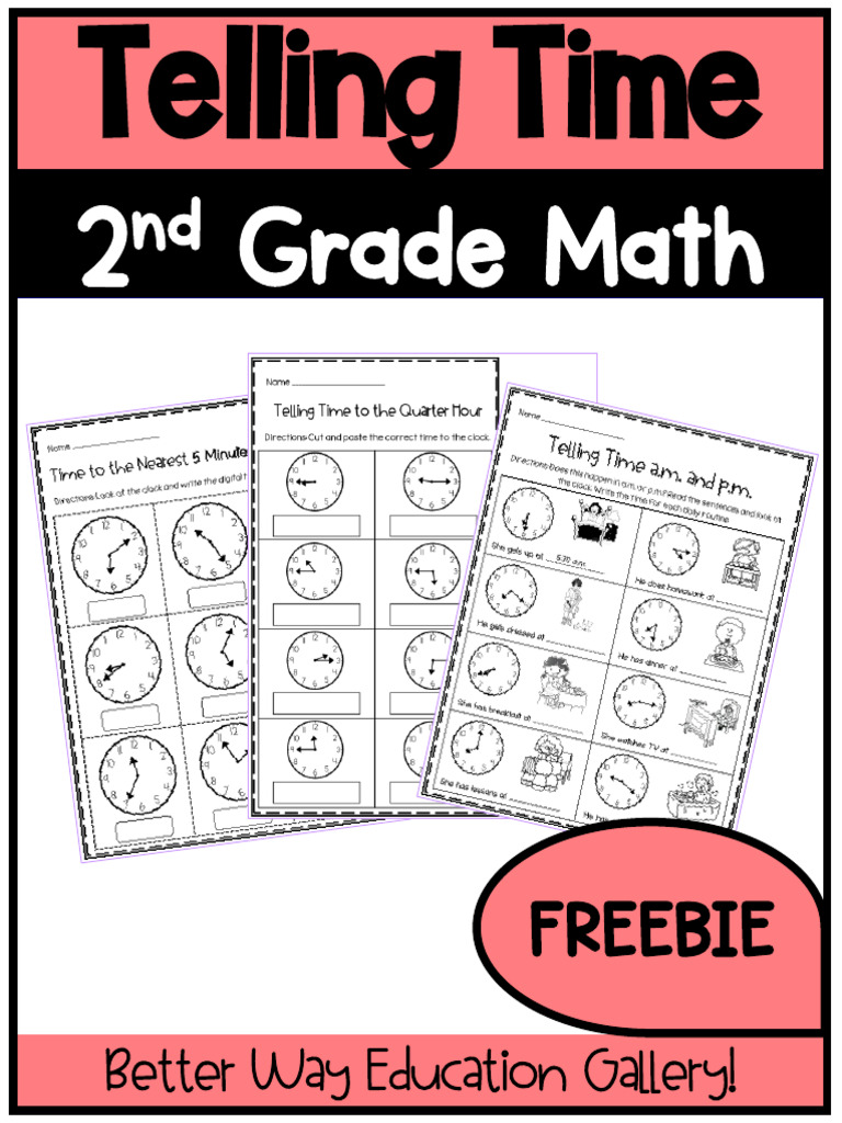 2nd Grade Telling Time Worksheets | PDF | Learning