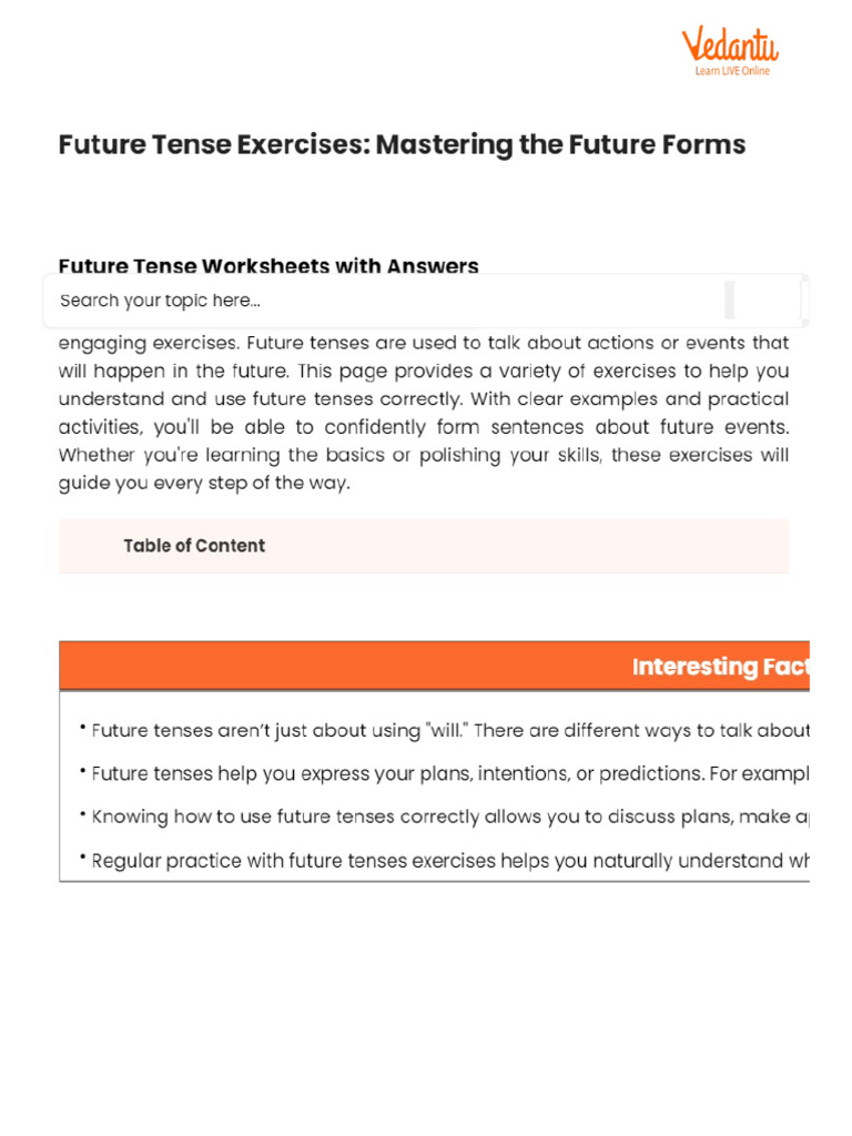 Simple Future Tense Exercises | PDF