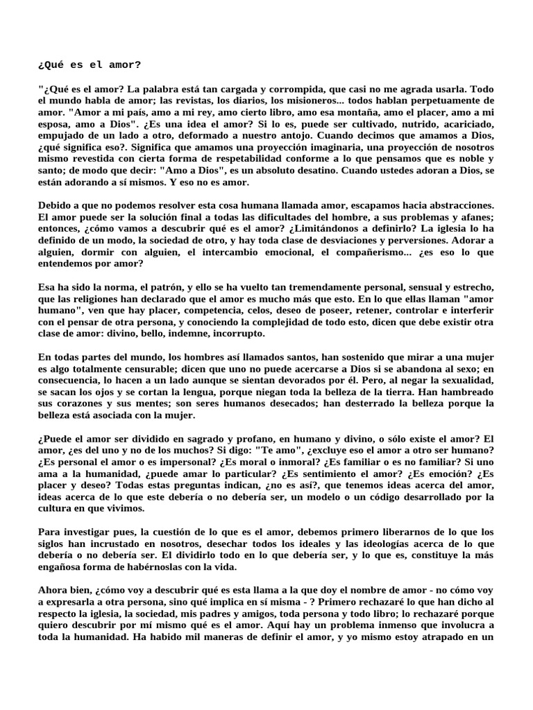 Definiendo el amor: Más allá del deseo | PDF | Amor | Belleza