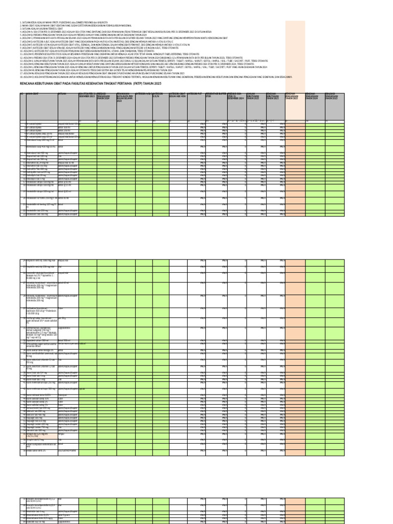 Format RKO Dan RAB Obat 2025 | PDF