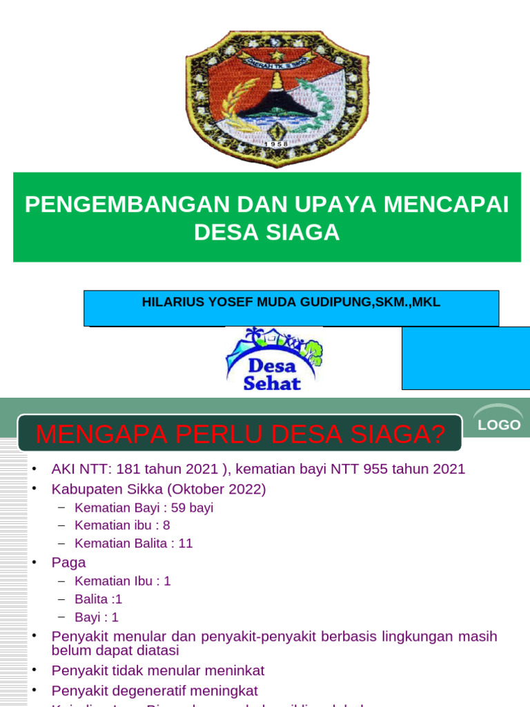 Logo Desa Siaga untuk Kesehatan Masyarakat | PDF