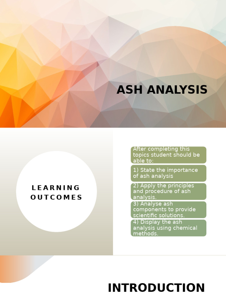 Ash Analysis | PDF | Foods | Fruit