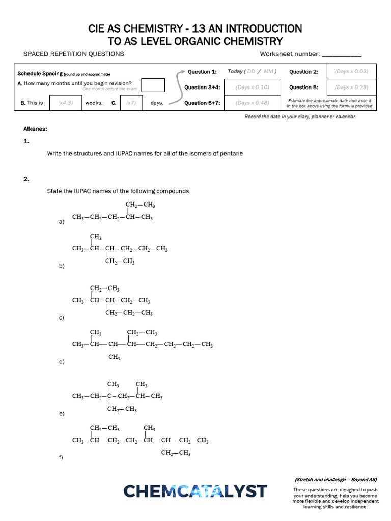 13 An Introduction To As Level Organic Chemistry | PDF | Chemical ...