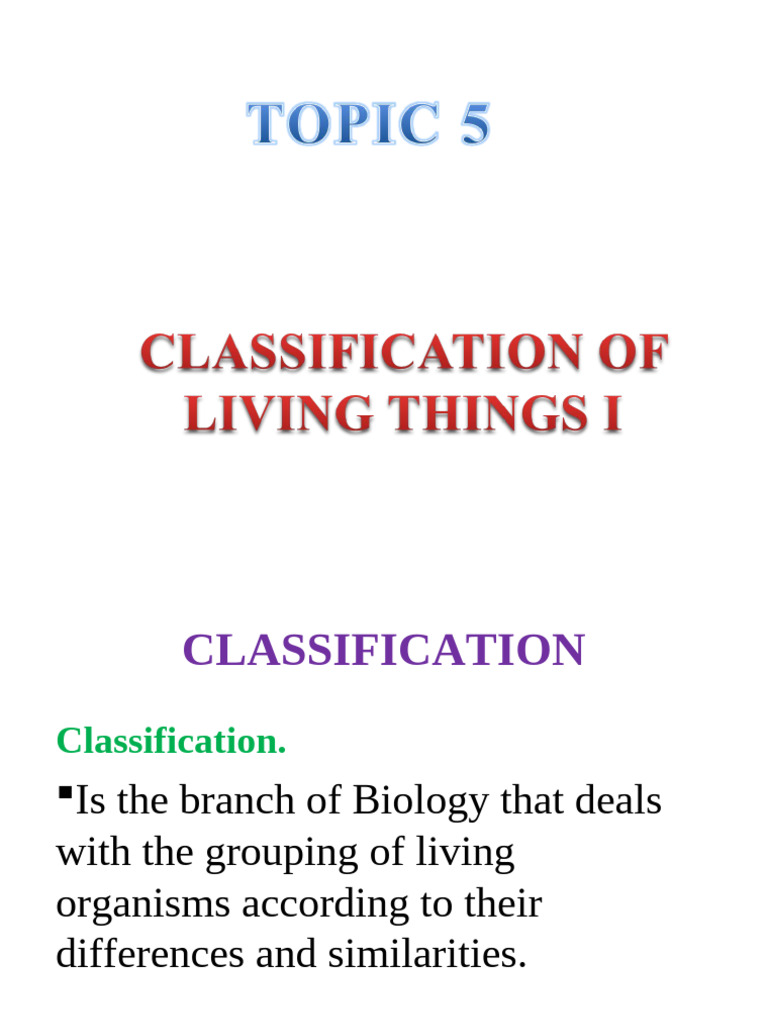 Classification of Living Things I | PDF | Virus | Bacteria
