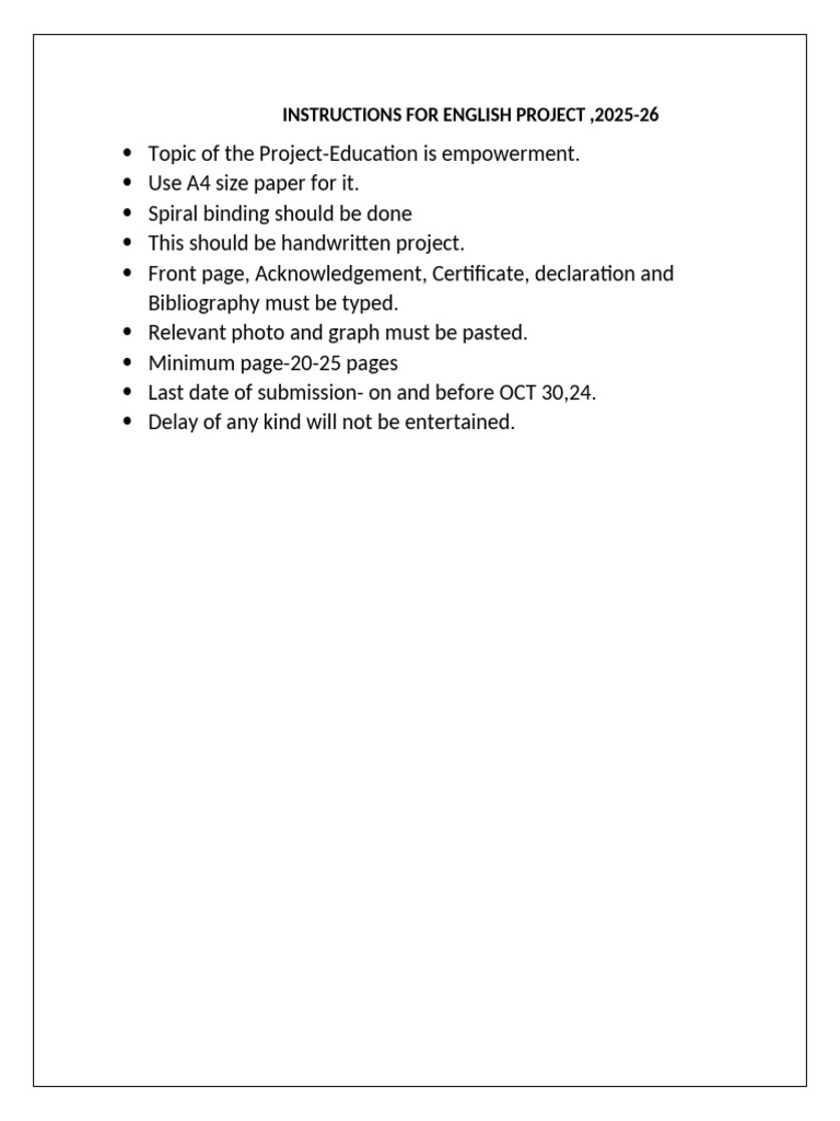 English Project 2025-26 | PDF