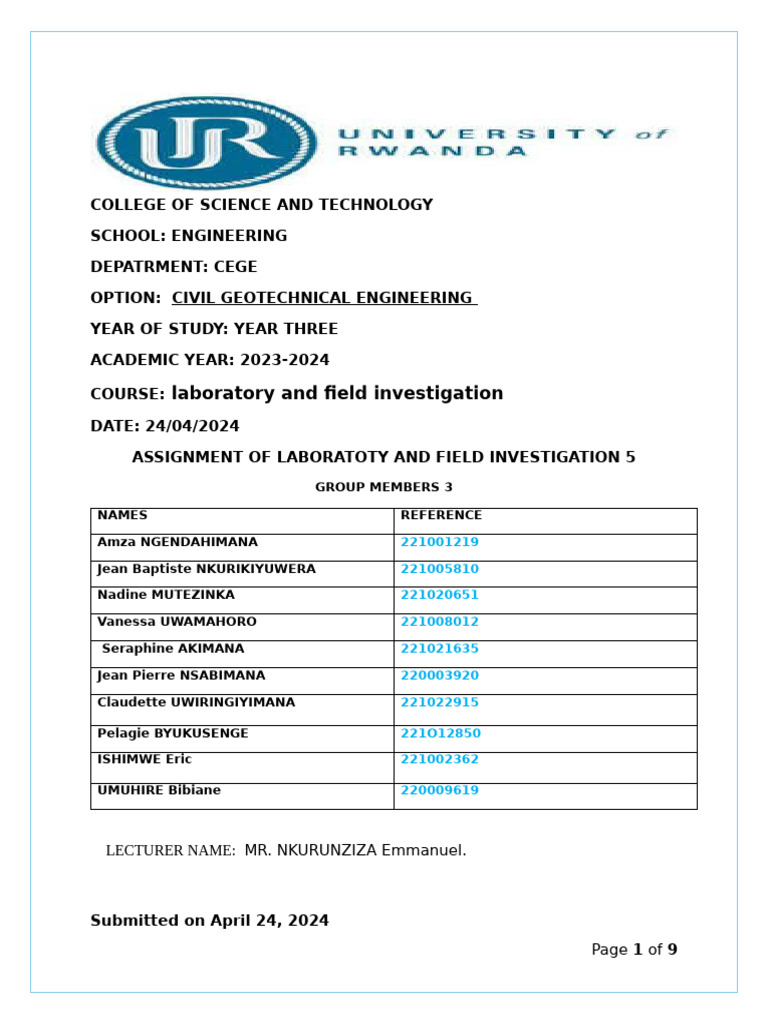 final assignment for the geotechnical | PDF