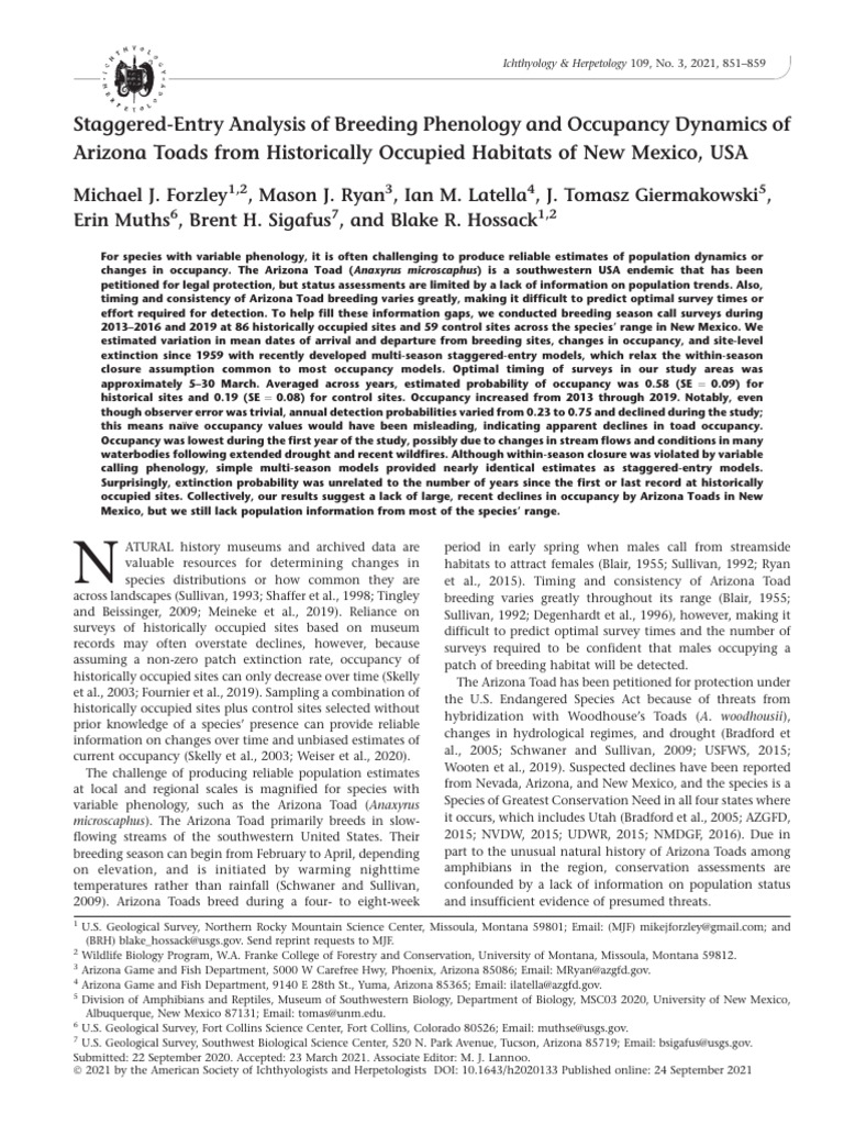 Staggered Entry Analysis of Breeding Phe | PDF | Confidence Interval | Dependent And Independent ...