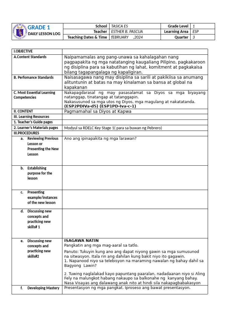 Q3 DLP RD ELC DLP fEB. DAY 2 | PDF