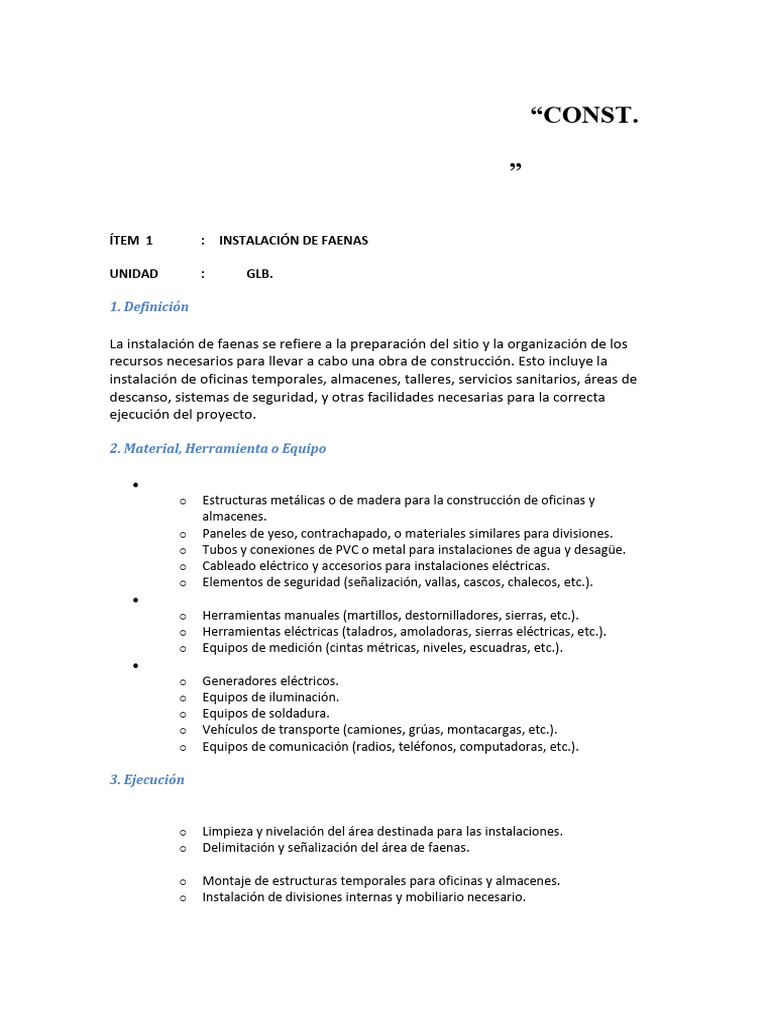 Especificaciones Tecnicas Ue Las Arenas Final | PDF | Hormigón | Acero