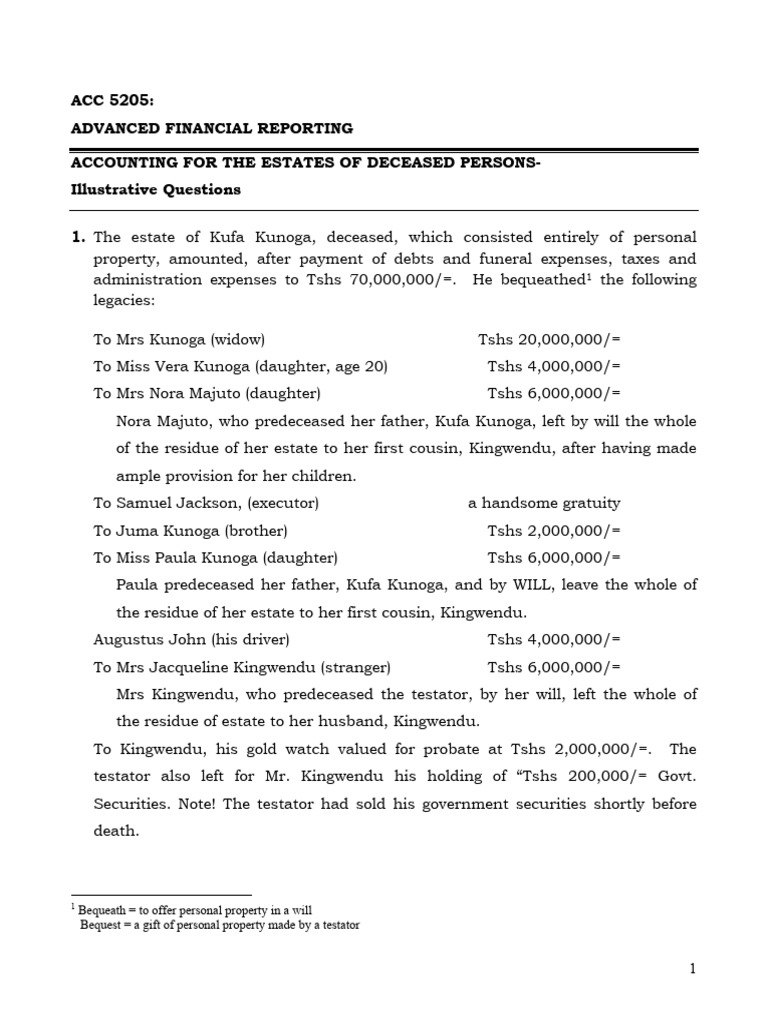 Illustrations Executorship-2025 | PDF | Probate | Executor