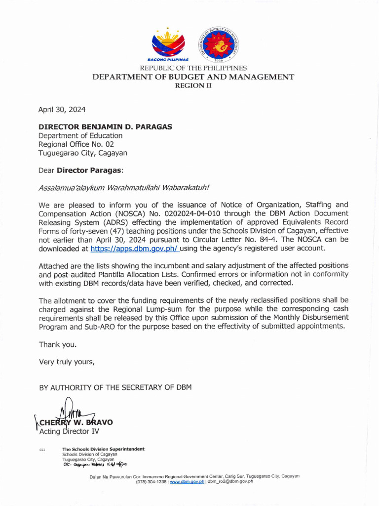 Department of Budget AND: April 30, 2024 | PDF | Public Law ...