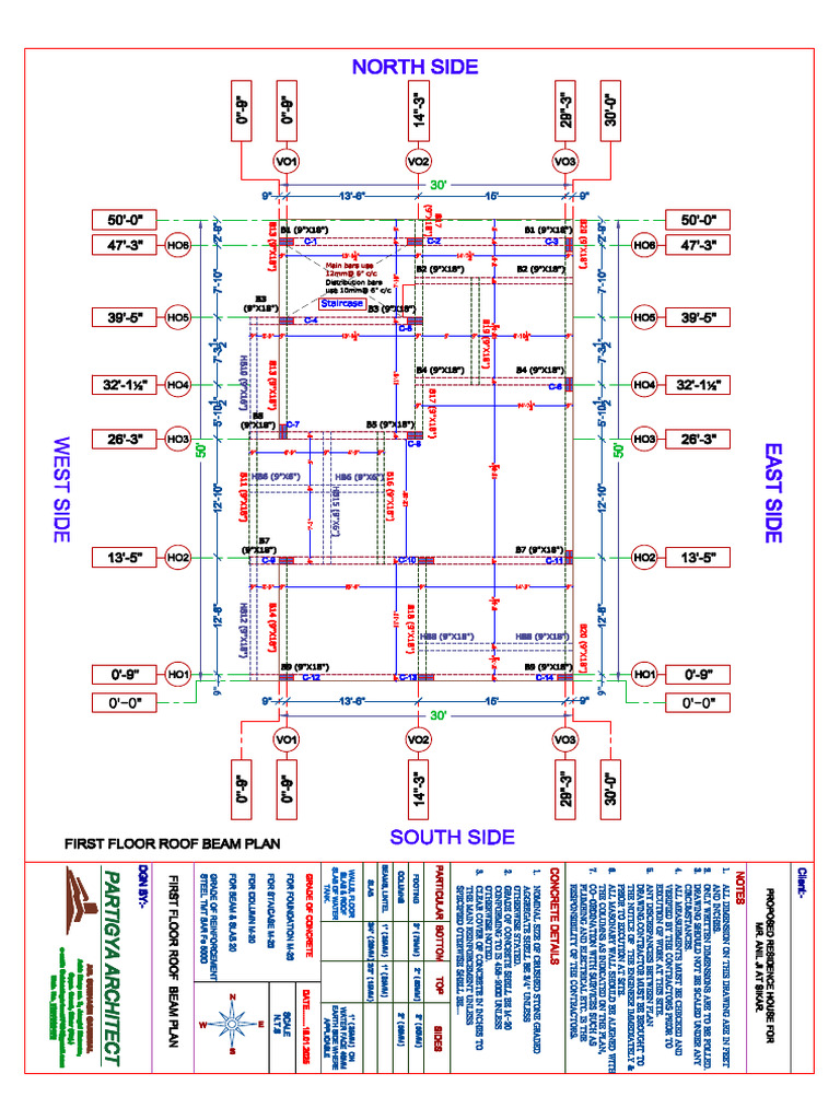 First Floor Roof Beam Plan | PDF