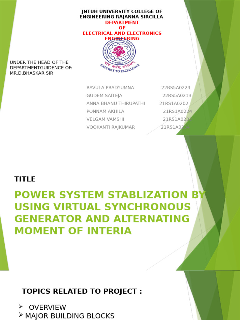 Power System Stabilization by Using Virtual Synchronous Generator and Alternate Movement of ...