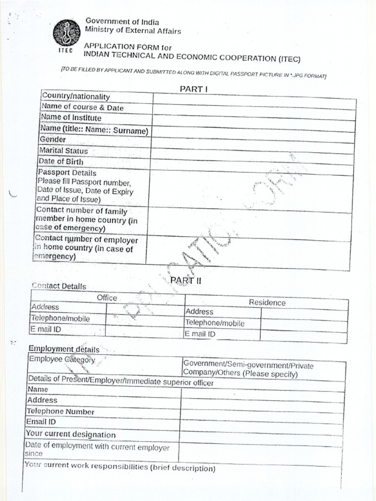 Application Form - India | PDF