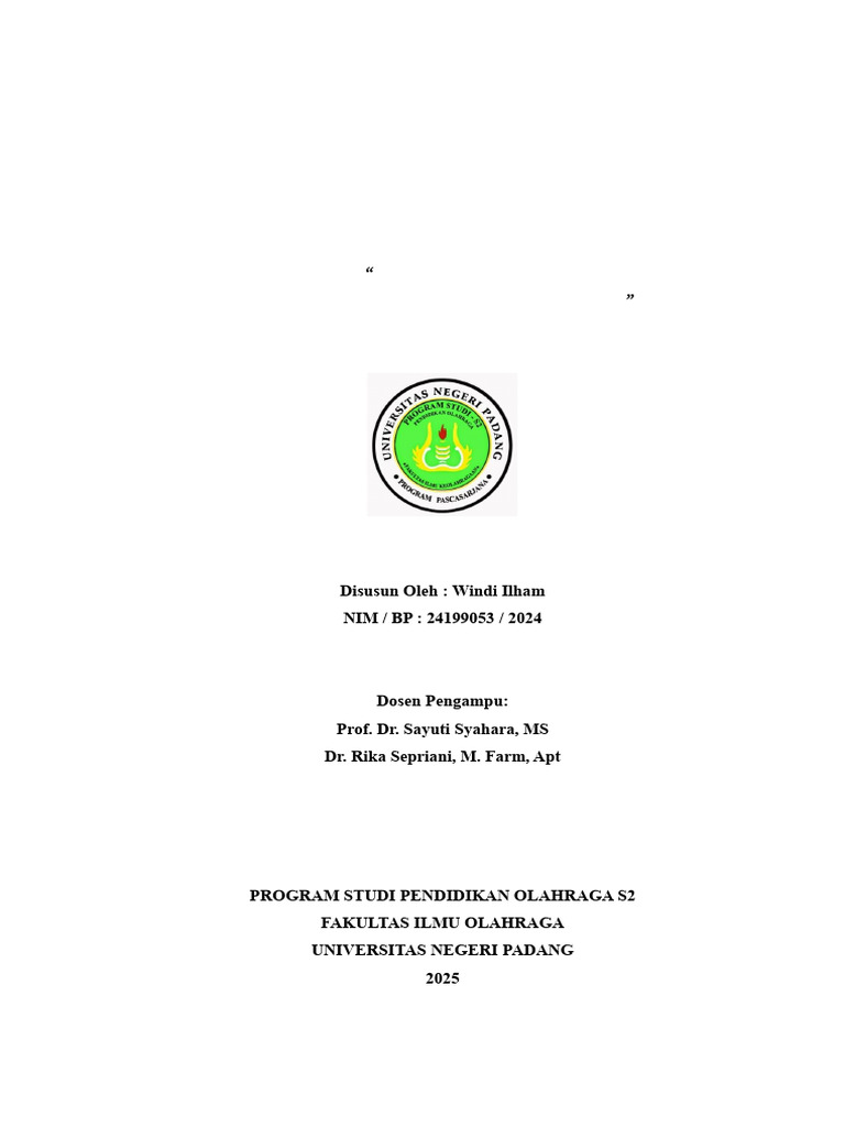 Makalah Fisor W. Ilham | PDF