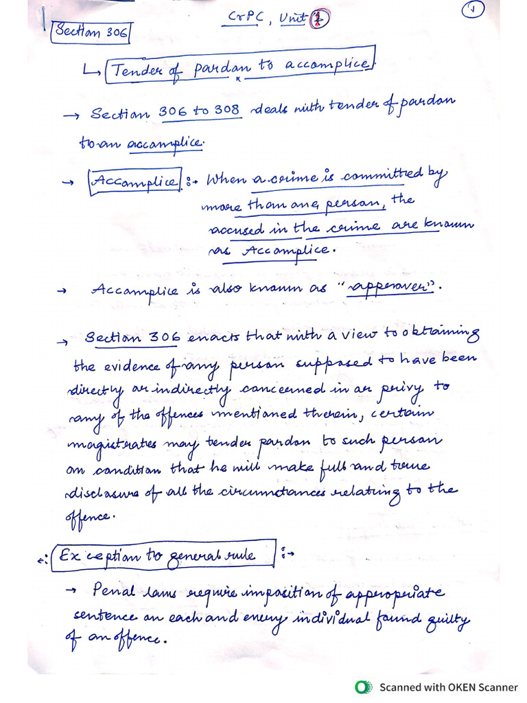 Section 306 Tender of Pardon | PDF