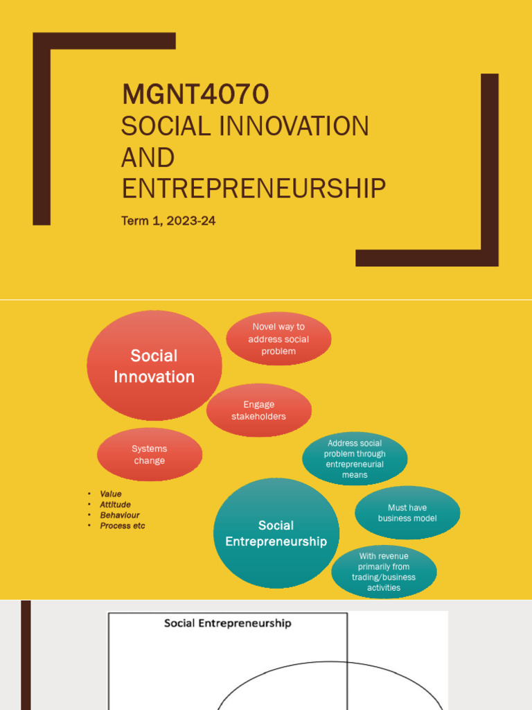 Social Innovation and Entrepreneurship Guide | PDF | Economies | Business