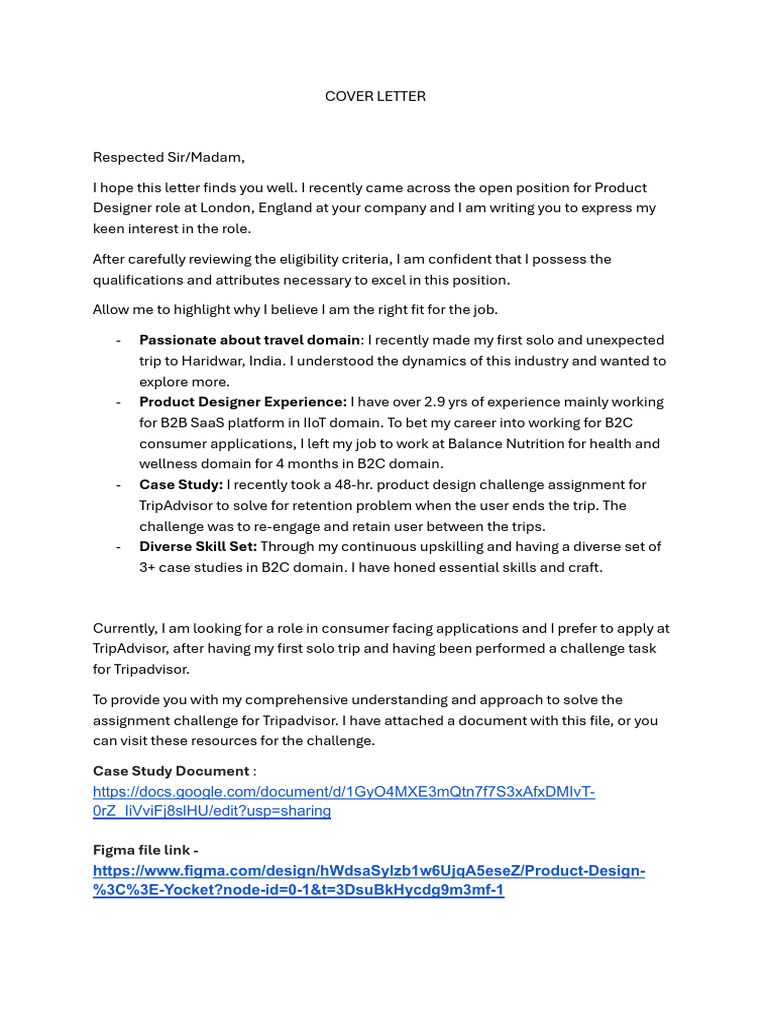 Akash - Cover Letter | PDF
