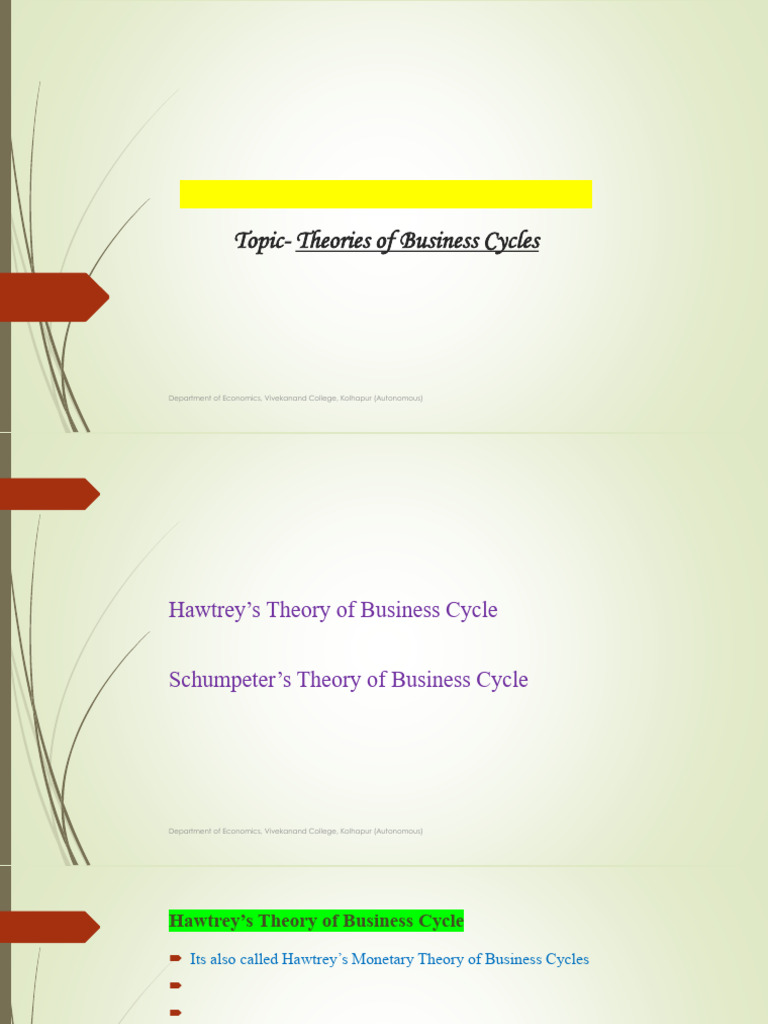 Macro Theories-Bus Cycle | PDF | Business Cycle | Economics